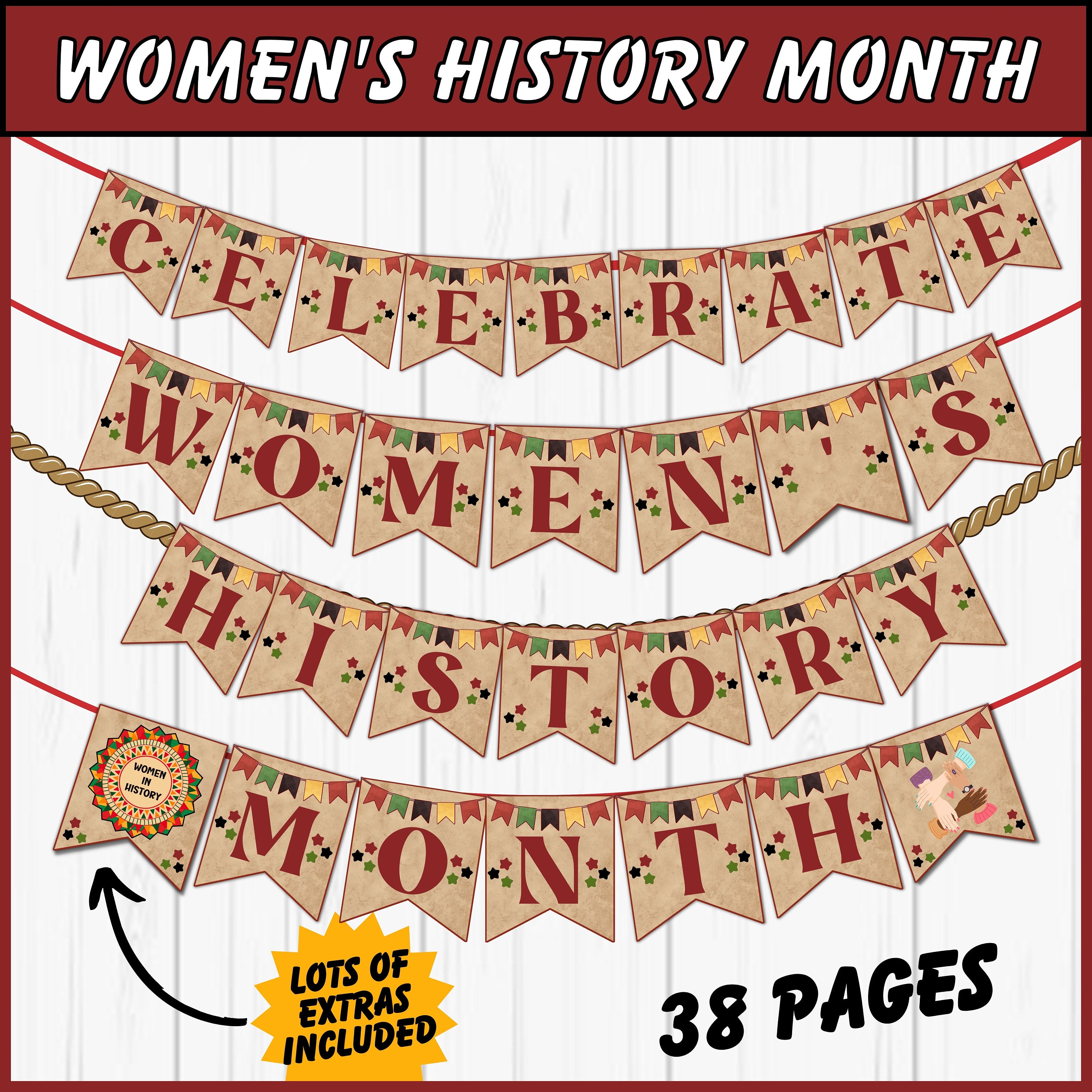 Printable Women's History Month Biography Bulletin Board | Famous Women ...
