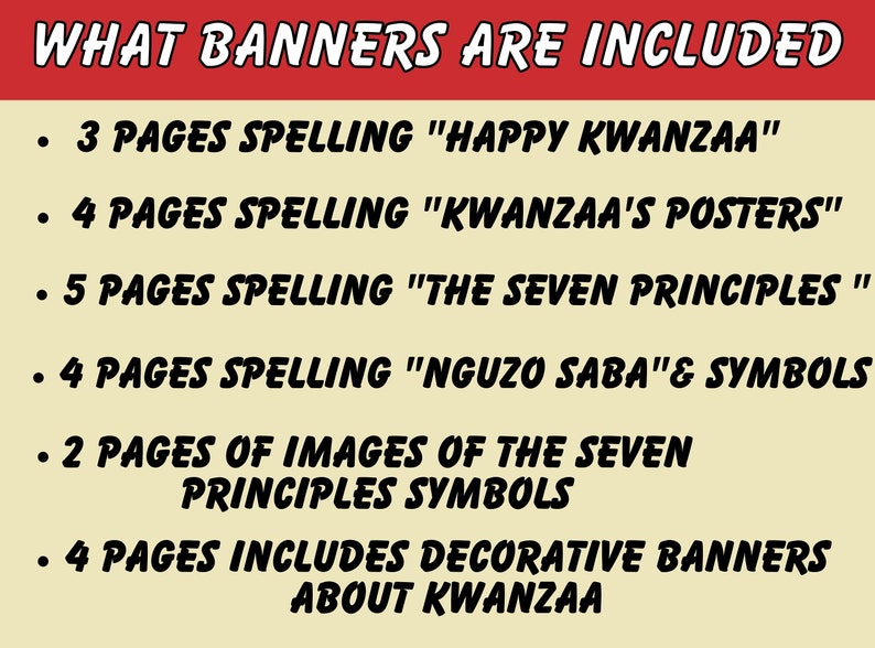 Kwaanza Principals Posters Set of 8 - the 7 Principles of Kwanzaa ...
