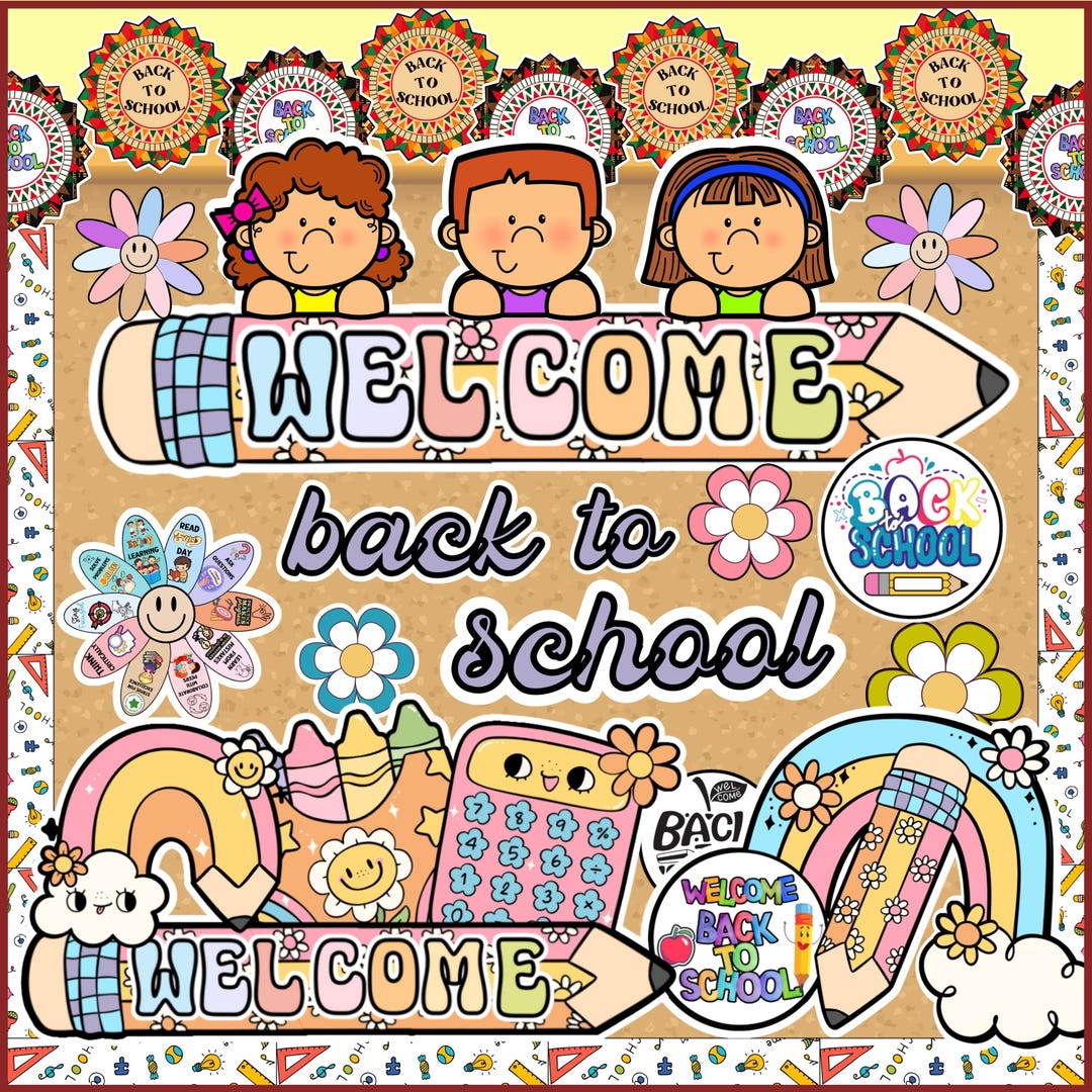 Printable Back to School Bulletin Board Kit & Positive Affirmation ...