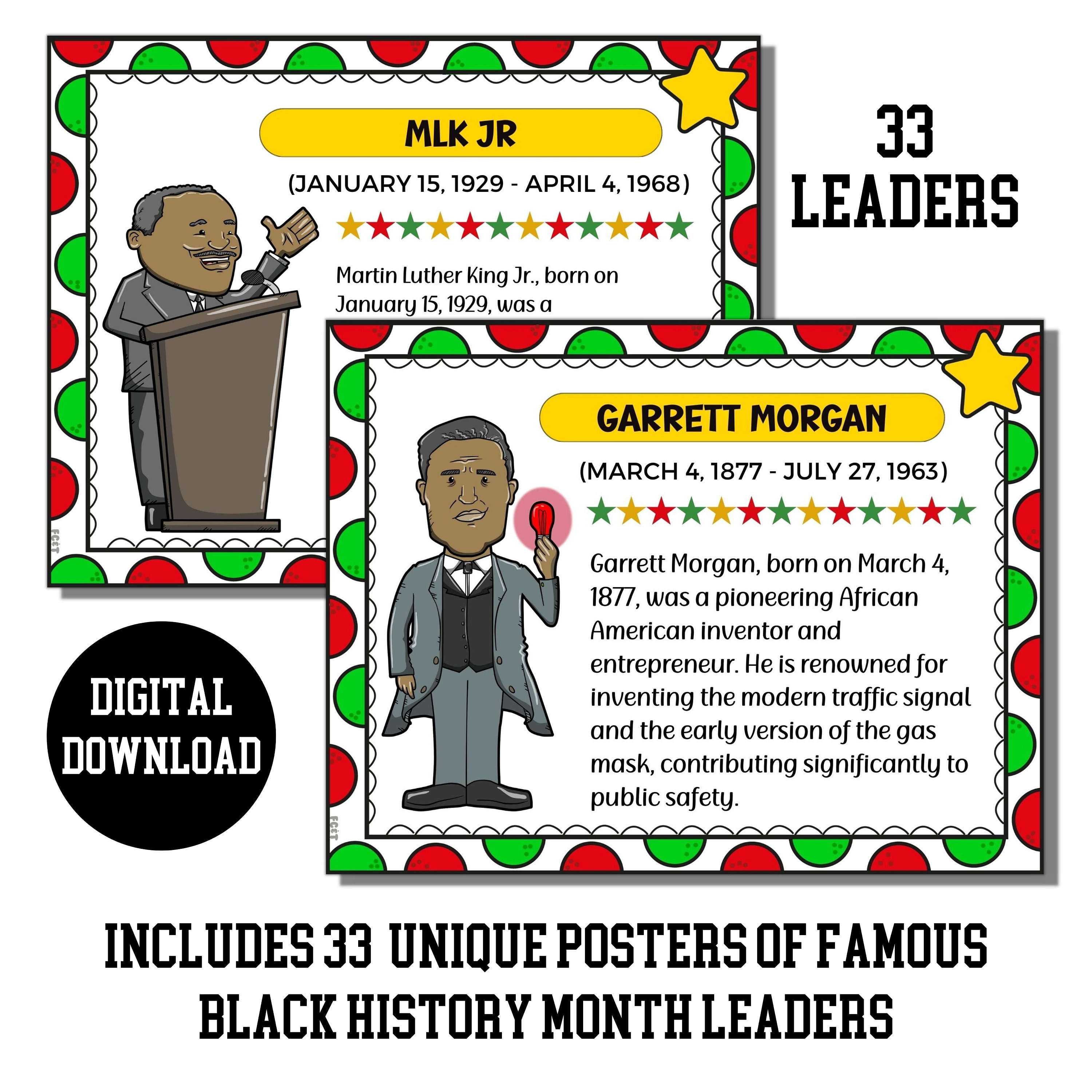 Black History Month Classroom Bulletin Board 33 Iconic Figures-african ...