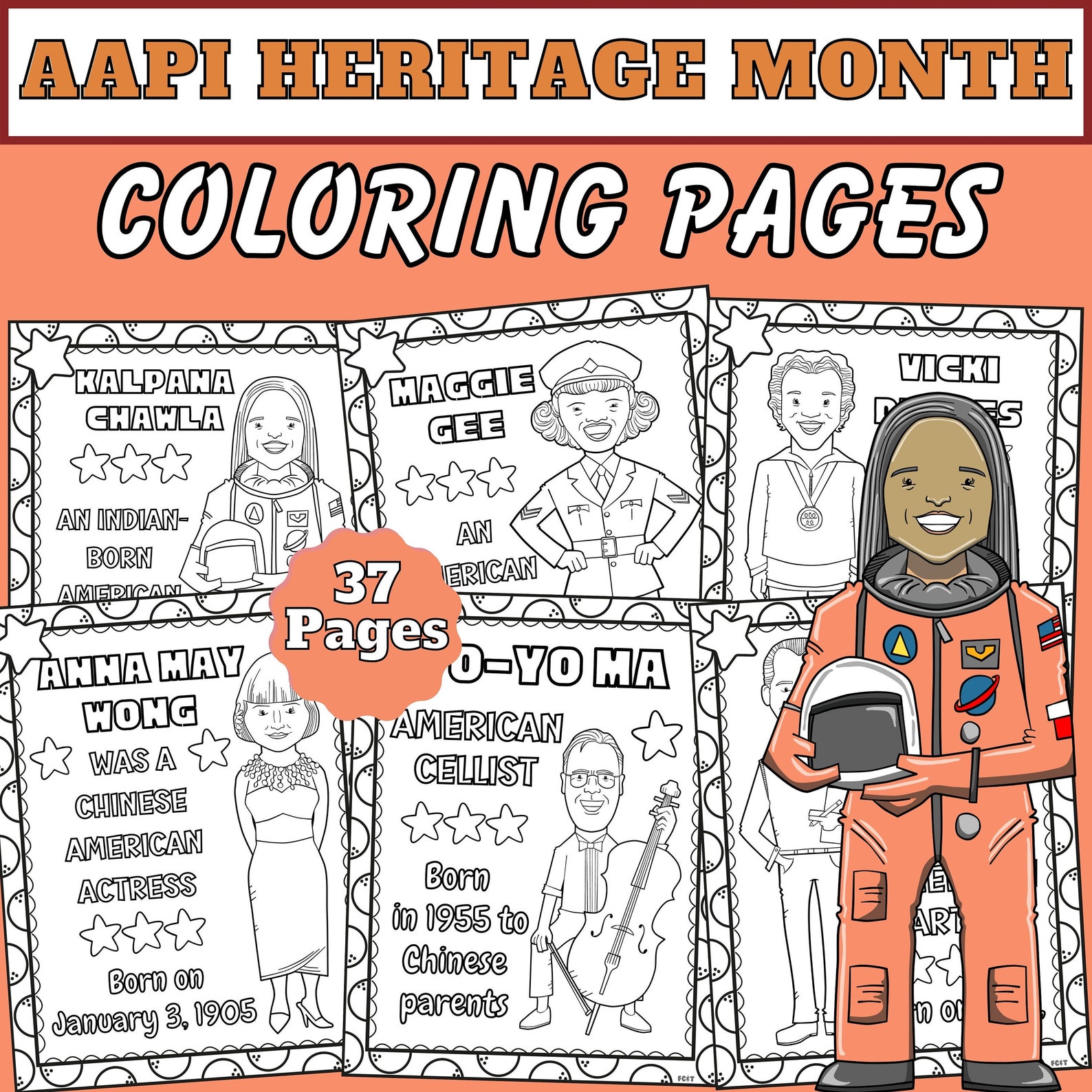 Printable Asian American & Pacific Islander Heritage Month Coloring ...