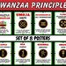 Kwaanza Principals Posters Set of 8 - the 7 Principles of Kwanzaa ...