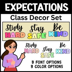 Classroom Expectations Decor | Printable Classroom Wall Art | Teacher ...