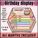 Pastel Classroom Birthday Display | Classroom Birthday Bulletin Board ...