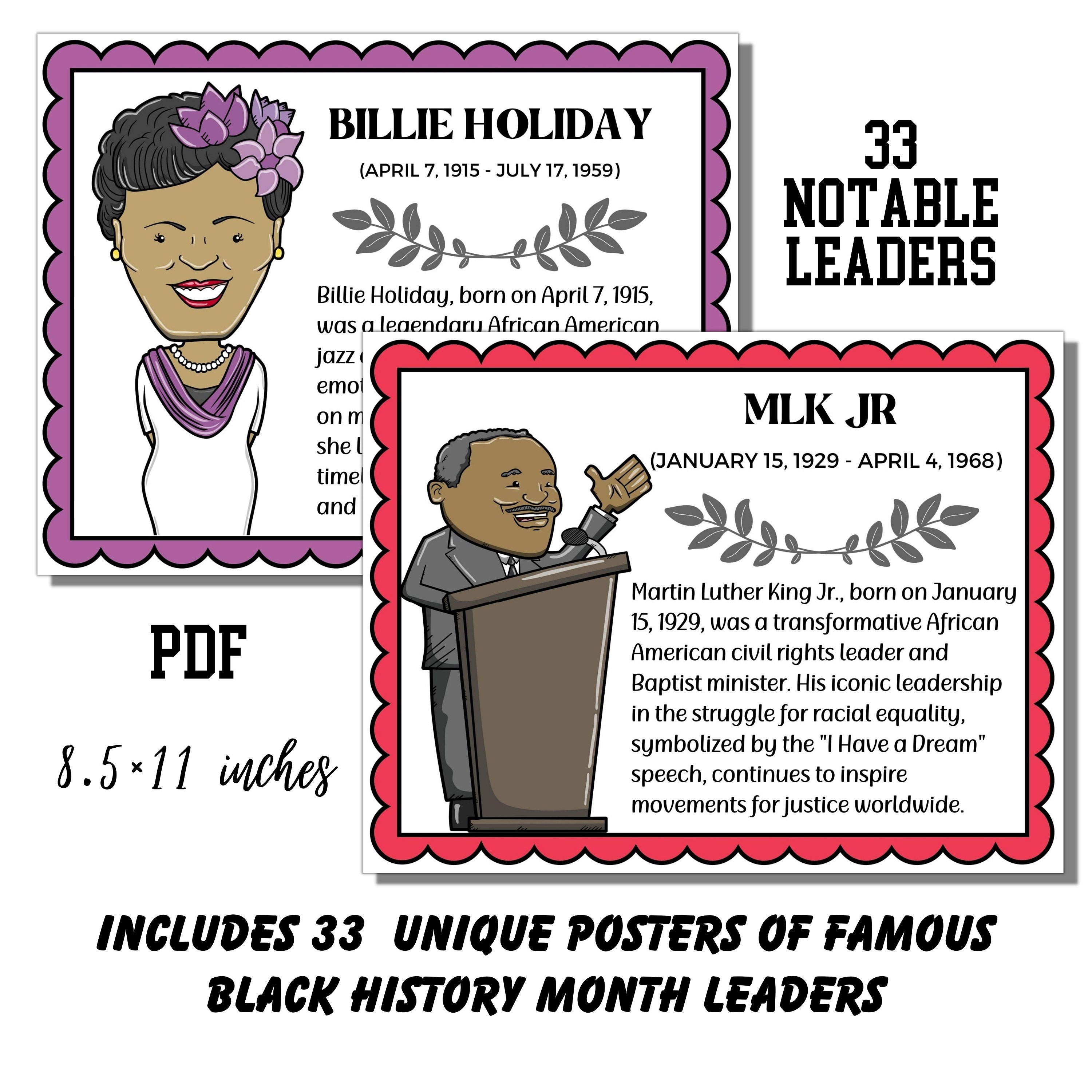 Black History Month Classroom Bulletin Board - 33 Iconic Figures ...