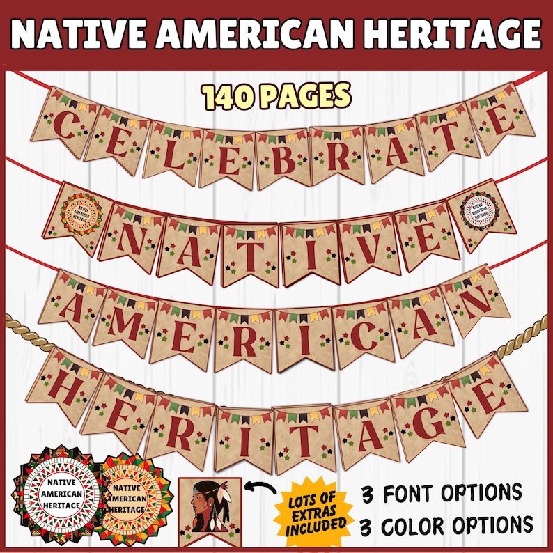 Celebrate Native American Heritage Month Banners | Printable Indigenous ...