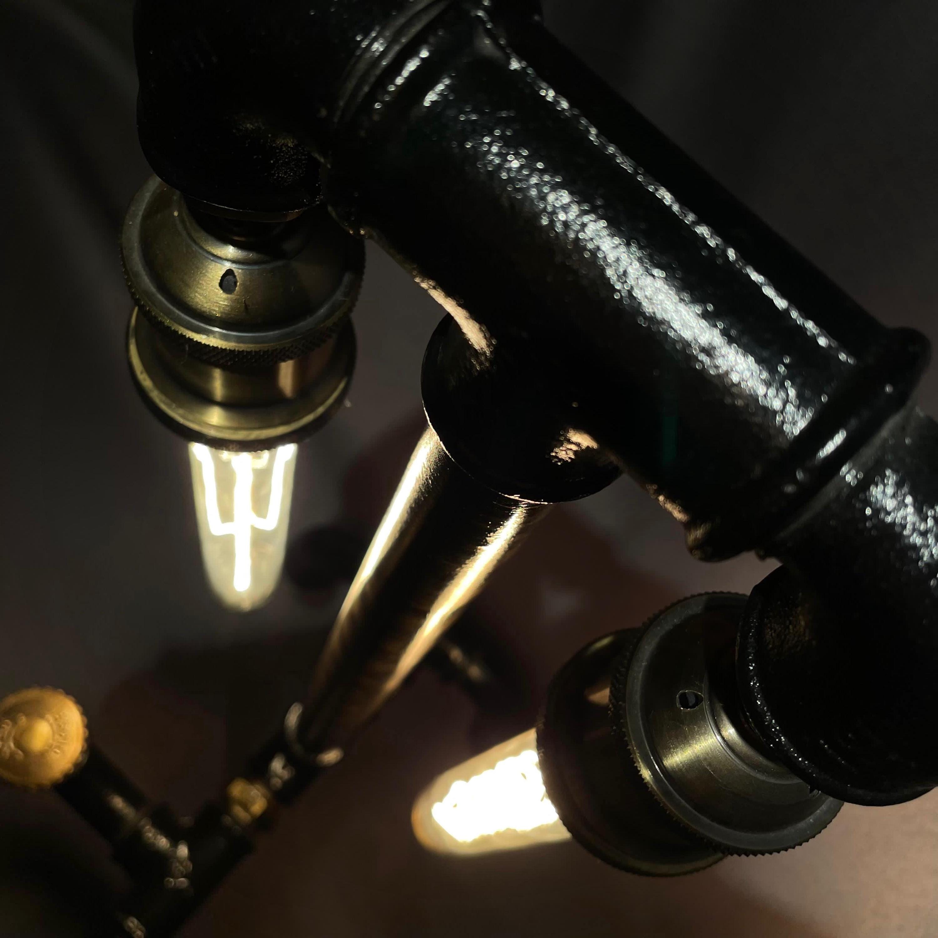 Edison Bulb Industrial Desk Lamp Farmhouse Decor Rustic Table Lamp ...