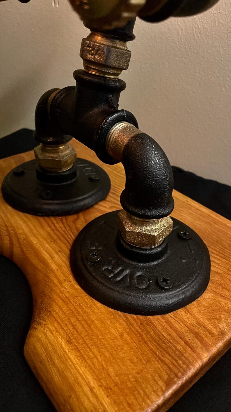 Pipeman Desk Lamp, Steampunk Lamp, Edison Bulb Lighting, Unique Table ...