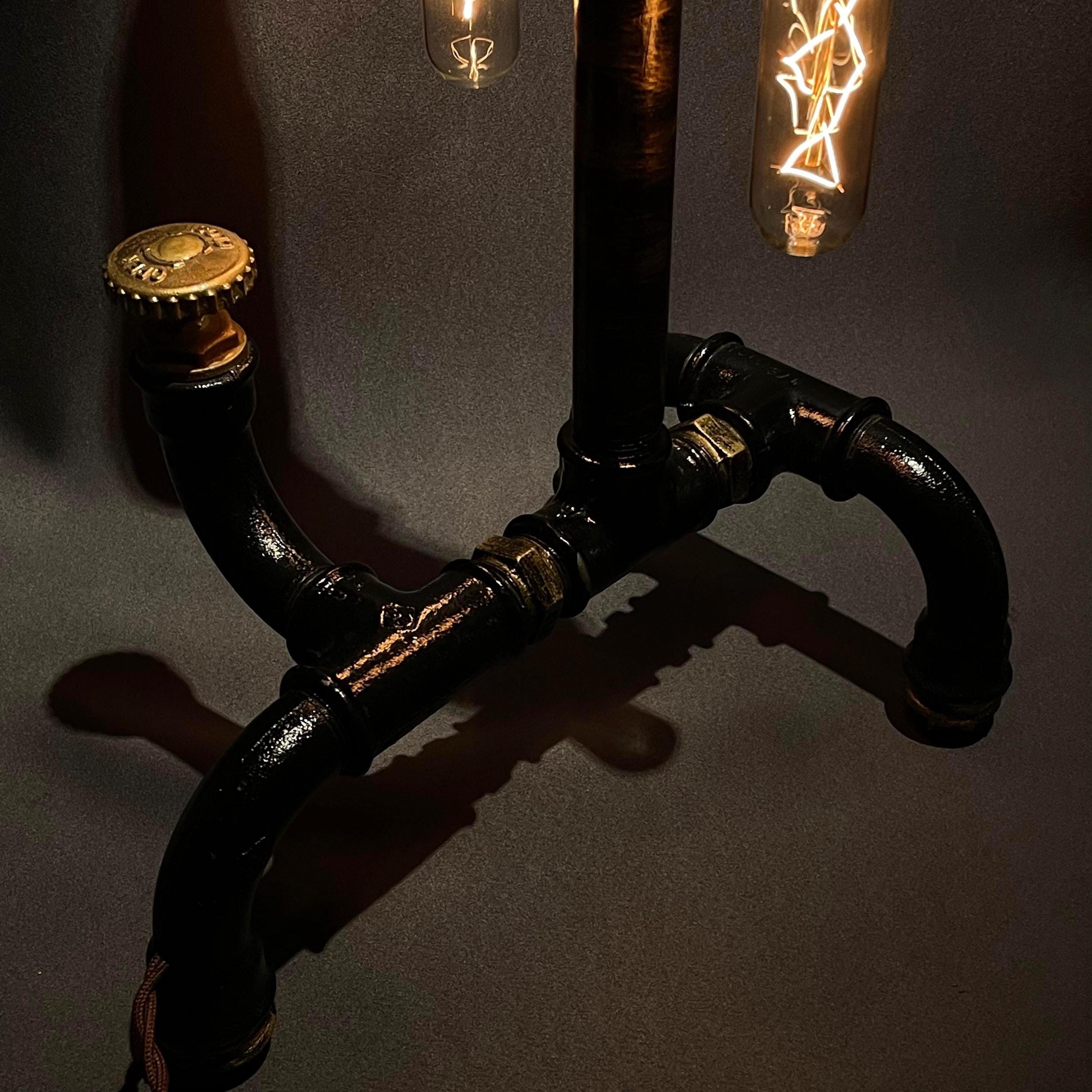 Edison Bulb Industrial Desk Lamp Farmhouse Decor Rustic Table Lamp ...