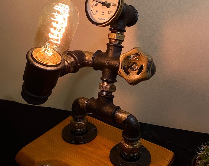 Handmade Industrial Table Desk Lamp Featured With A Carburetor Touch ...