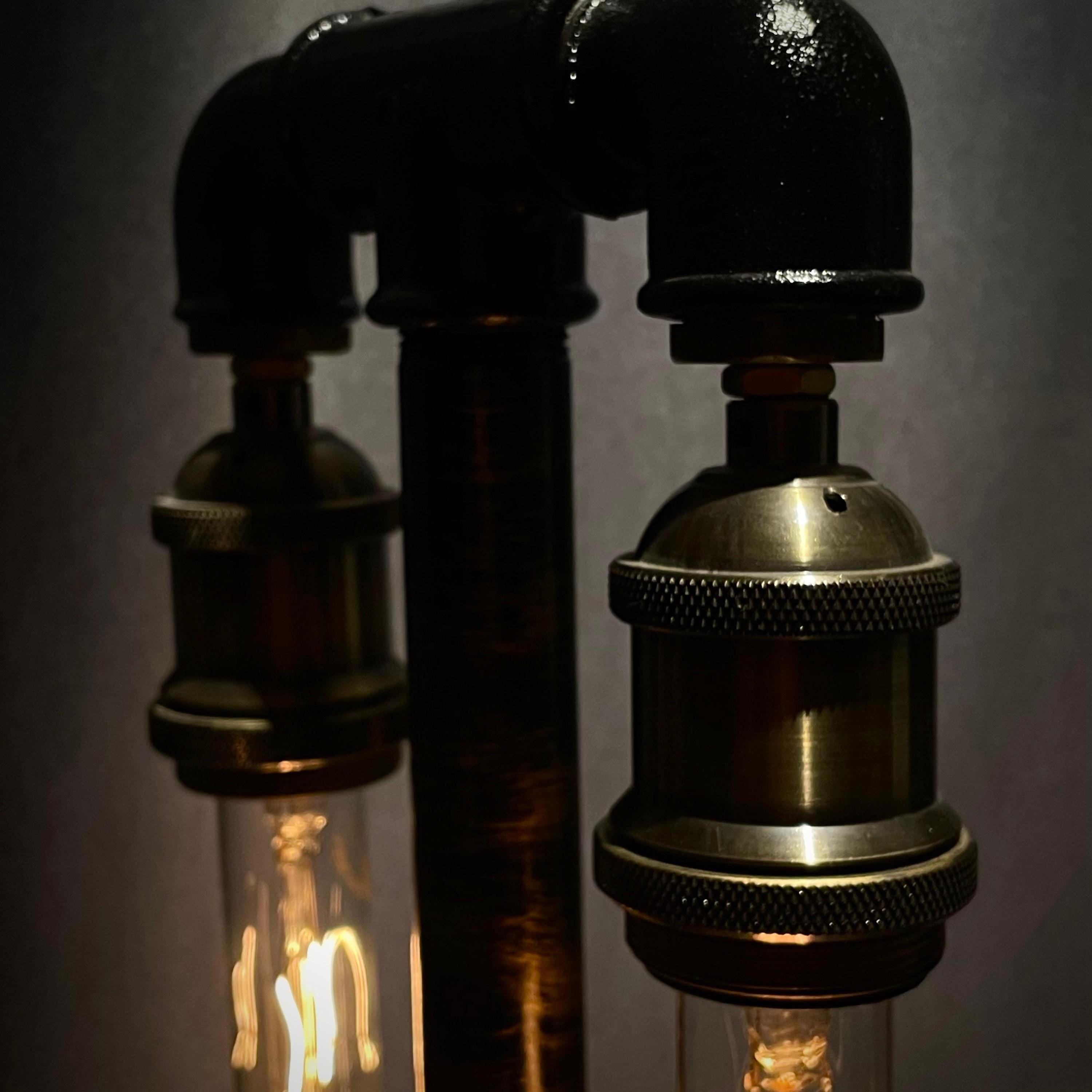 Edison Bulb Industrial Desk Lamp Farmhouse Decor Rustic Table Lamp ...