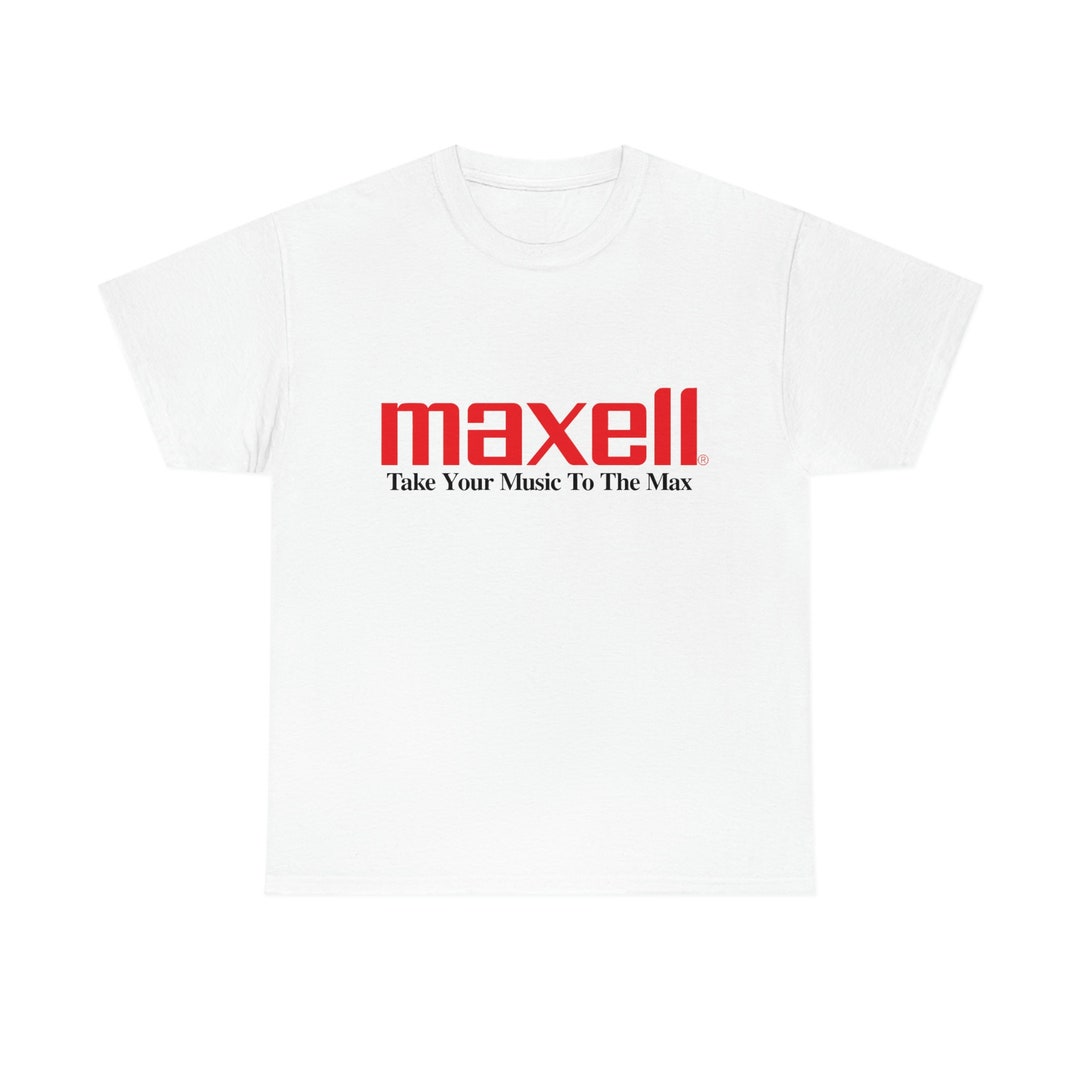 MAXELL Logo VINTAGE Tee T Shirt Retro Take Your Music to Max HIFI ...