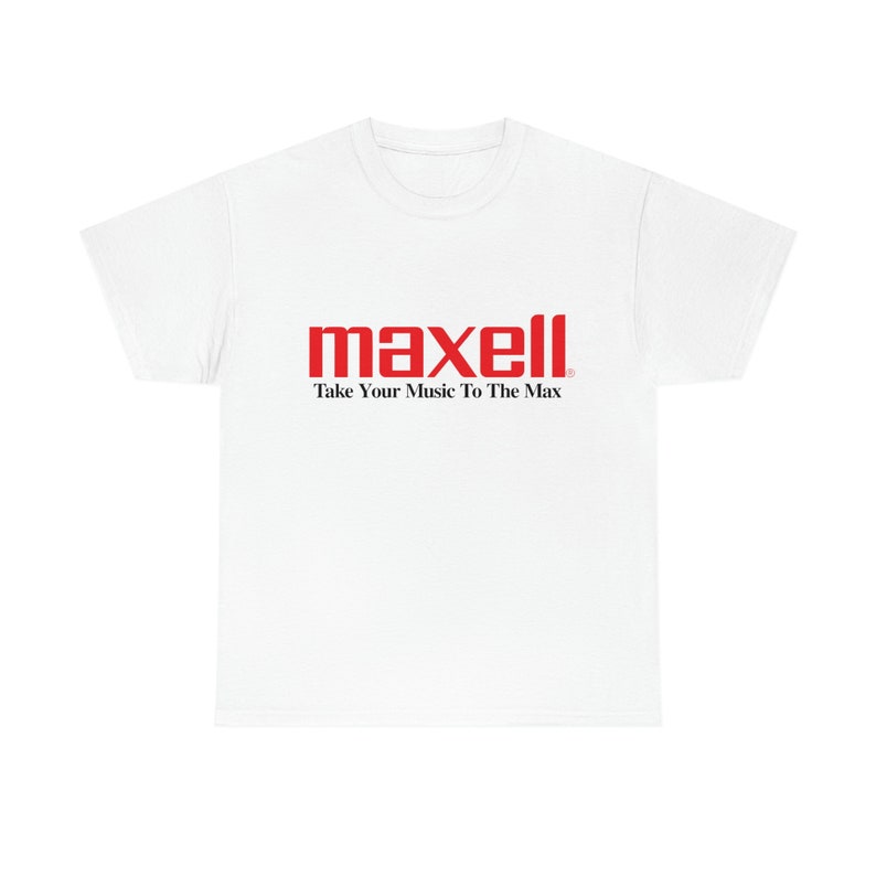 MAXELL Logo VINTAGE Tee T Shirt Retro Take Your Music to Max HIFI ...