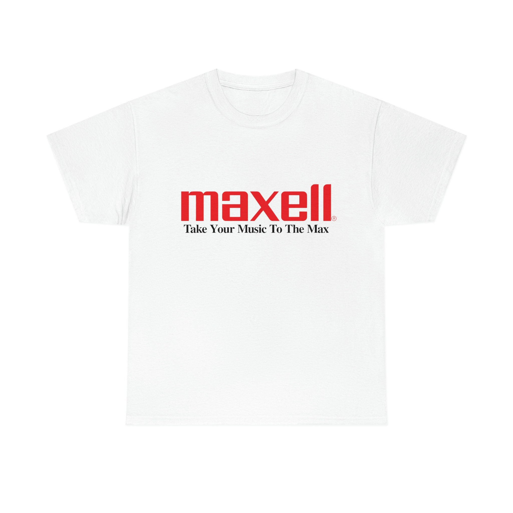 MAXELL Logo VINTAGE Tee T Shirt Retro Take Your Music to Max HIFI ...