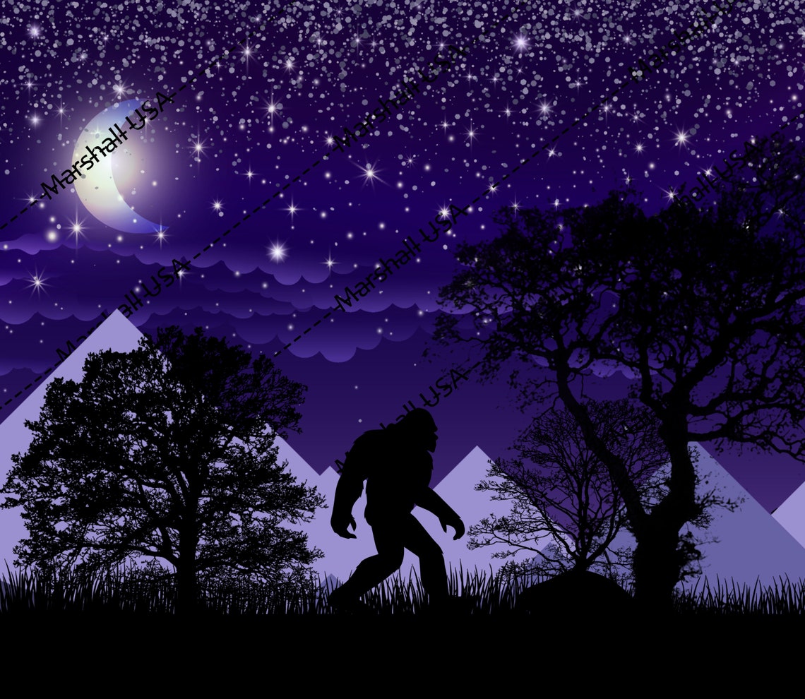 Sasquatch Purple 20 Oz Tumbler Wrap, PNG, JPG - Etsy