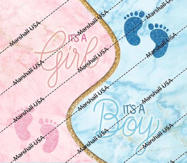 Gender Reveal 20 Oz Tumbler Wrap, PNG, JPG - Etsy