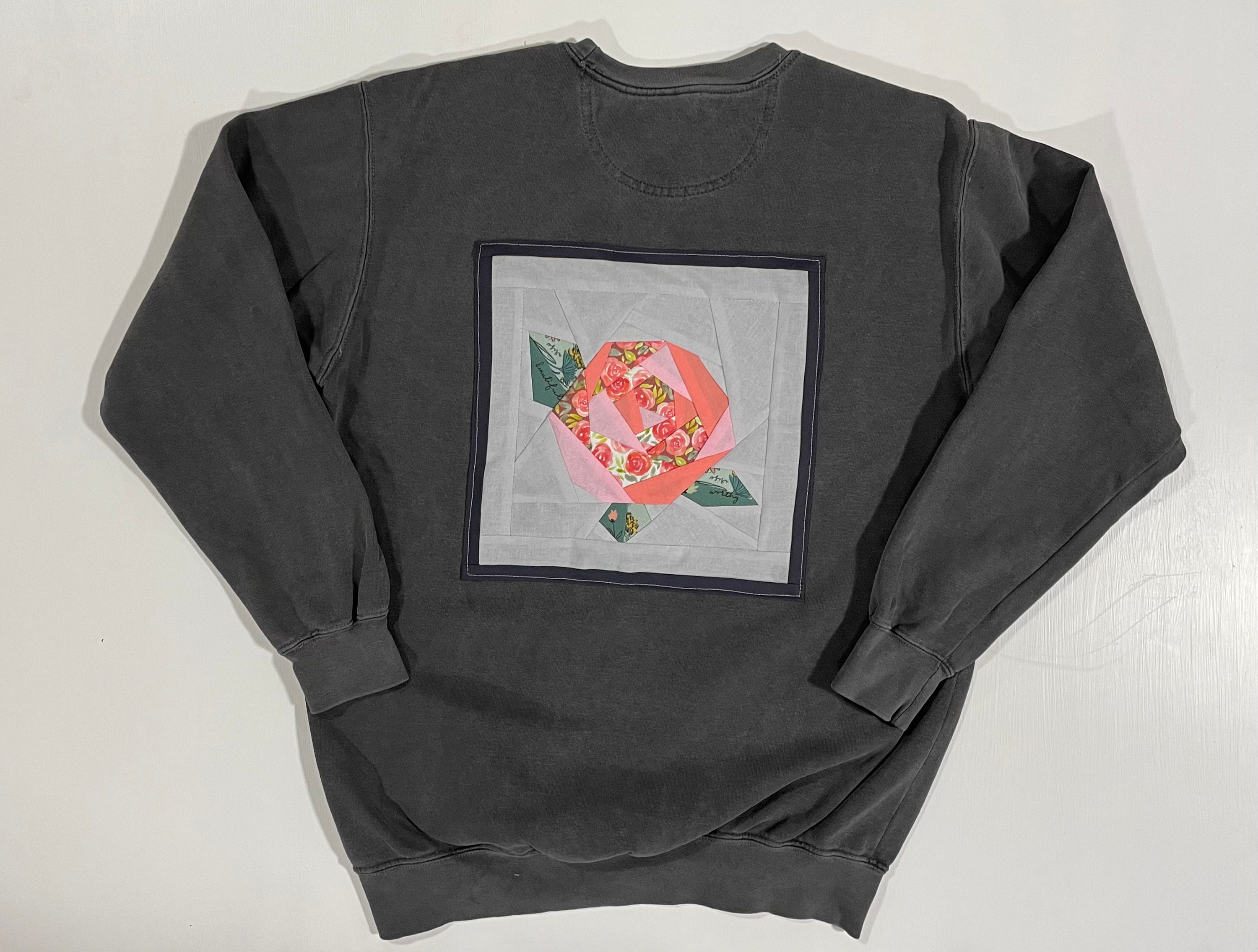 Custom Quilted Rose Sweatshirt Adult and Youth - Etsy