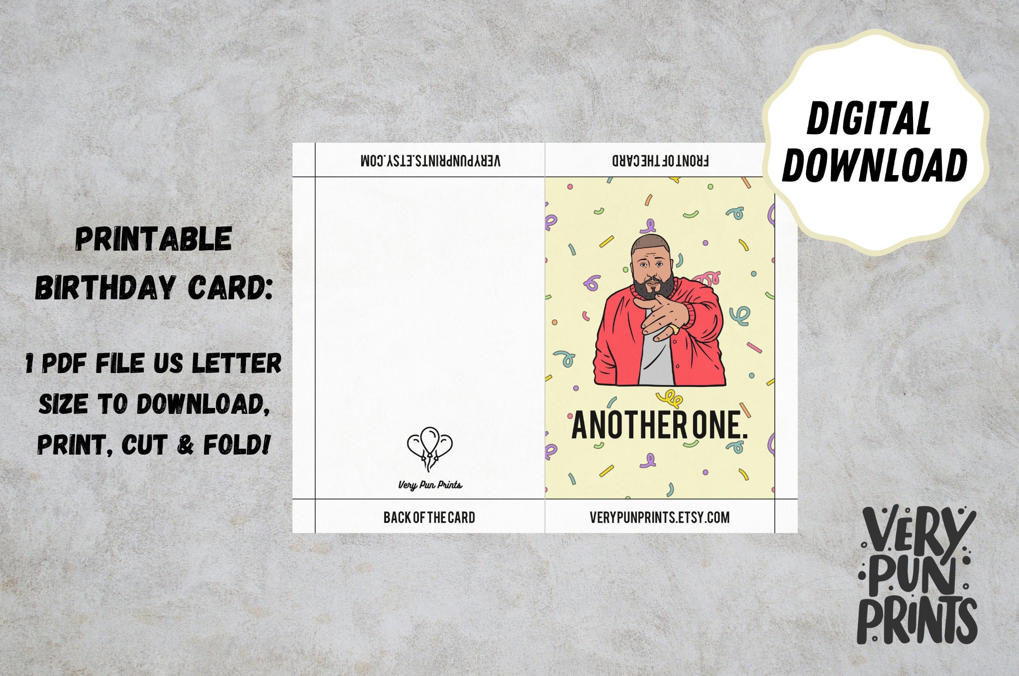 DIGITAL DOWNLOAD: DJ Khaled Birthday Card | Another One | We the Best | Greeting Card | Khaled ...