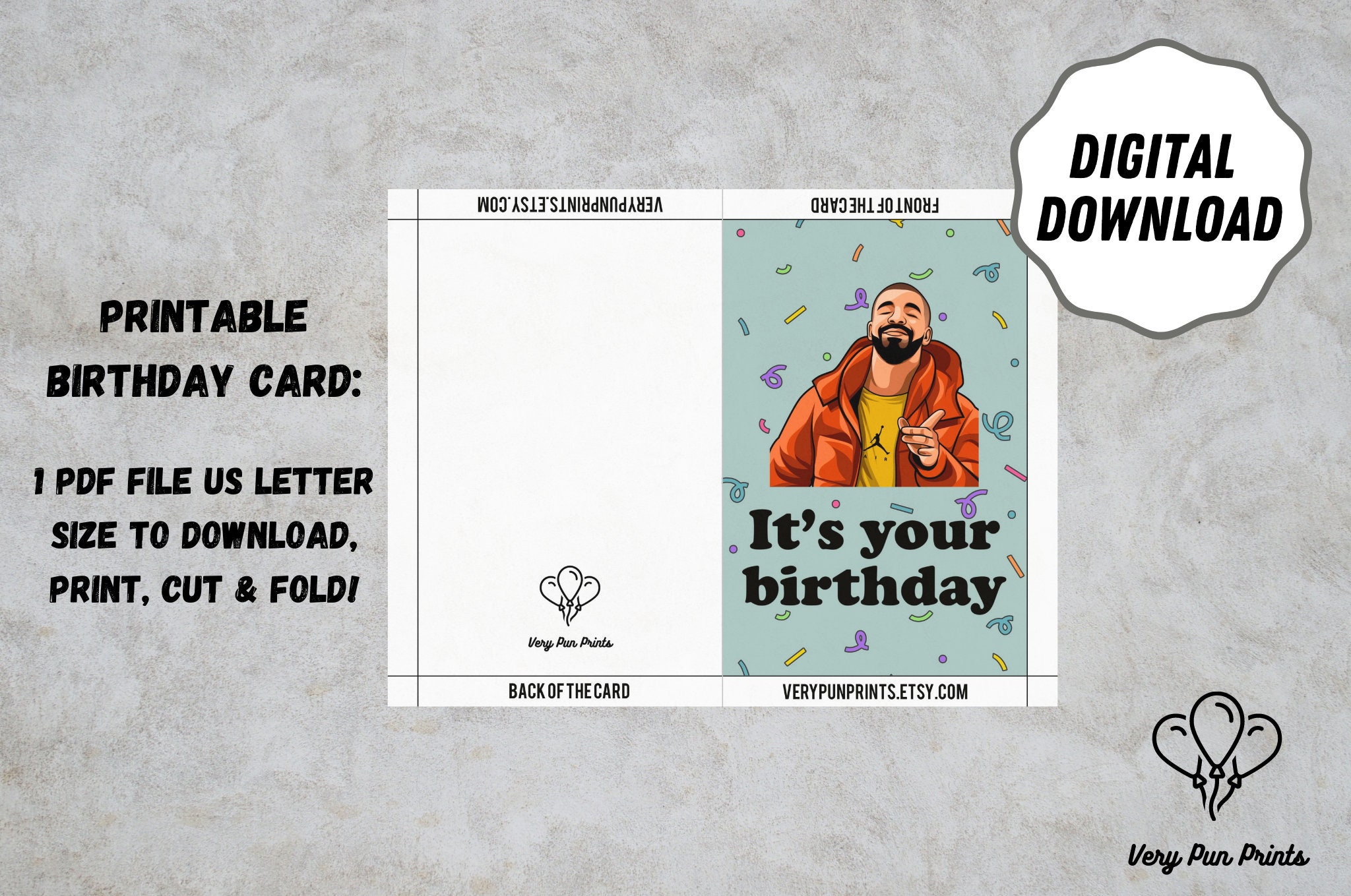 DIGITAL DOWNLOAD: Drake Birthday Card | Octobers Very Own | Certified ...