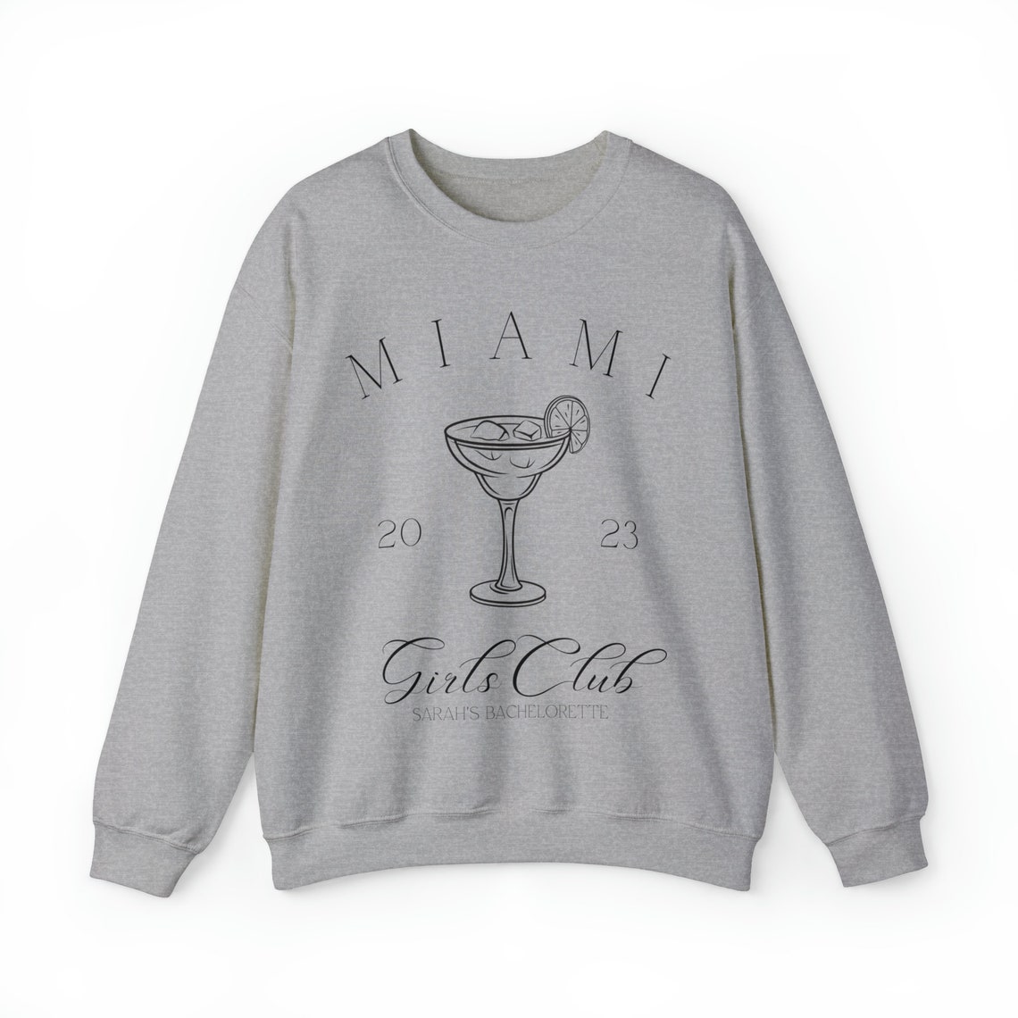 Miami Bachelorette Party Sweatshirt Customized Gildan 18000 Heavy Blend ...