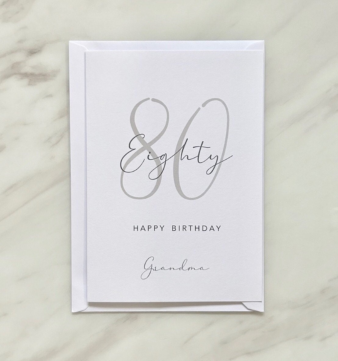 80th Birthday Card - Etsy