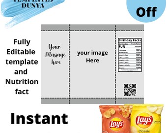 Chip Wrapper Template | Etsy