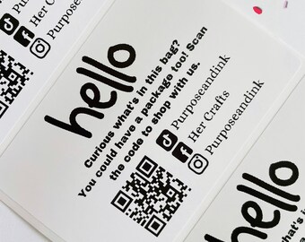 QR Code Stickers QR Code Labels QR Code Business Labels - Etsy