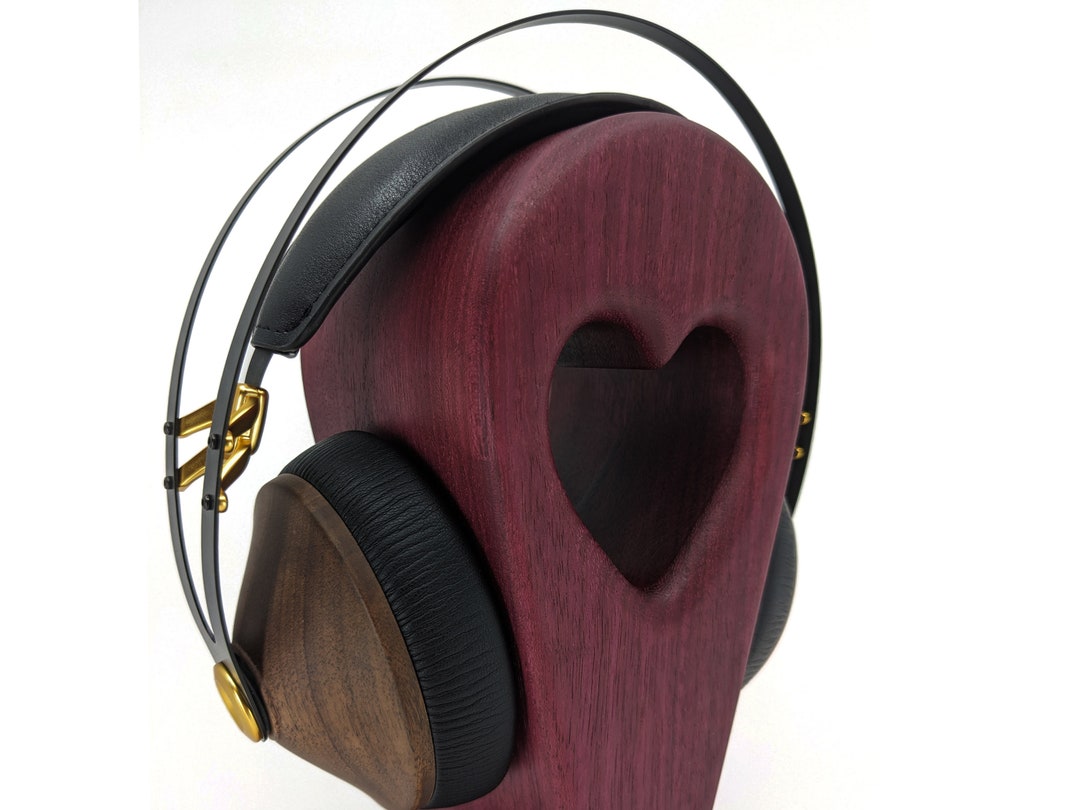 Headphone Stand Exotic Purpleheart, Amaranth Wood Luxury Girly ...