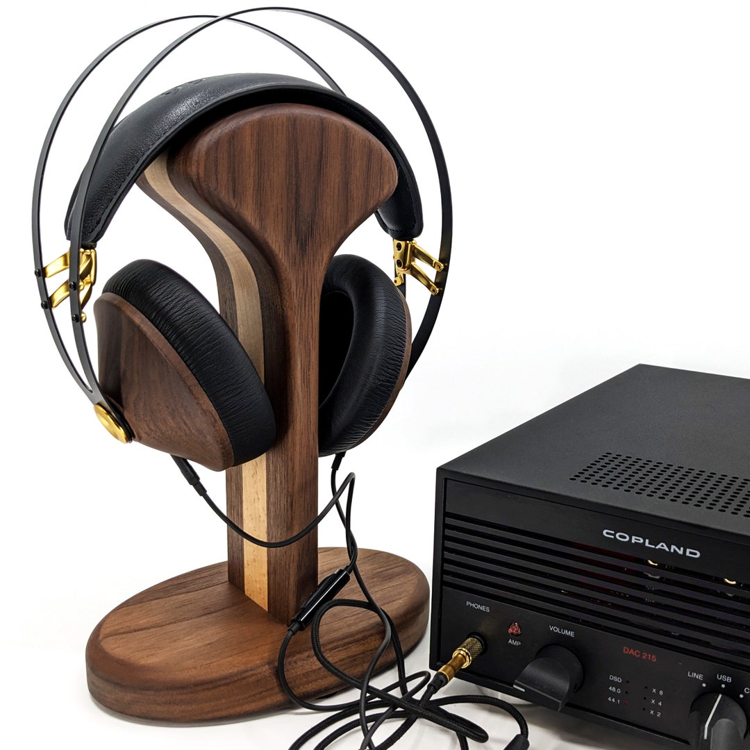 Unique Wooden Headphone Stand Headphone Holder Three-layer Black Walnut ...