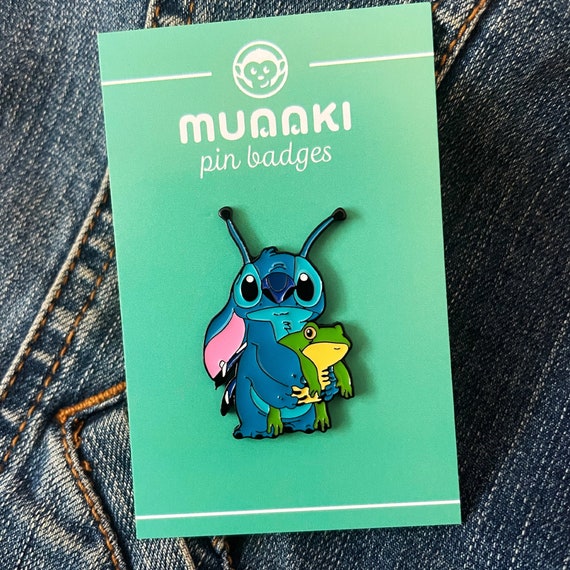 Stitch With Frog Enamel Pin Badge Collectable Badge MUNNKI - Etsy