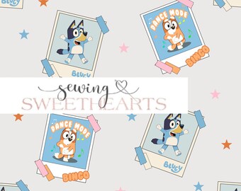 Blue Dog Themed Seamless Pattern Digital Files - Etsy