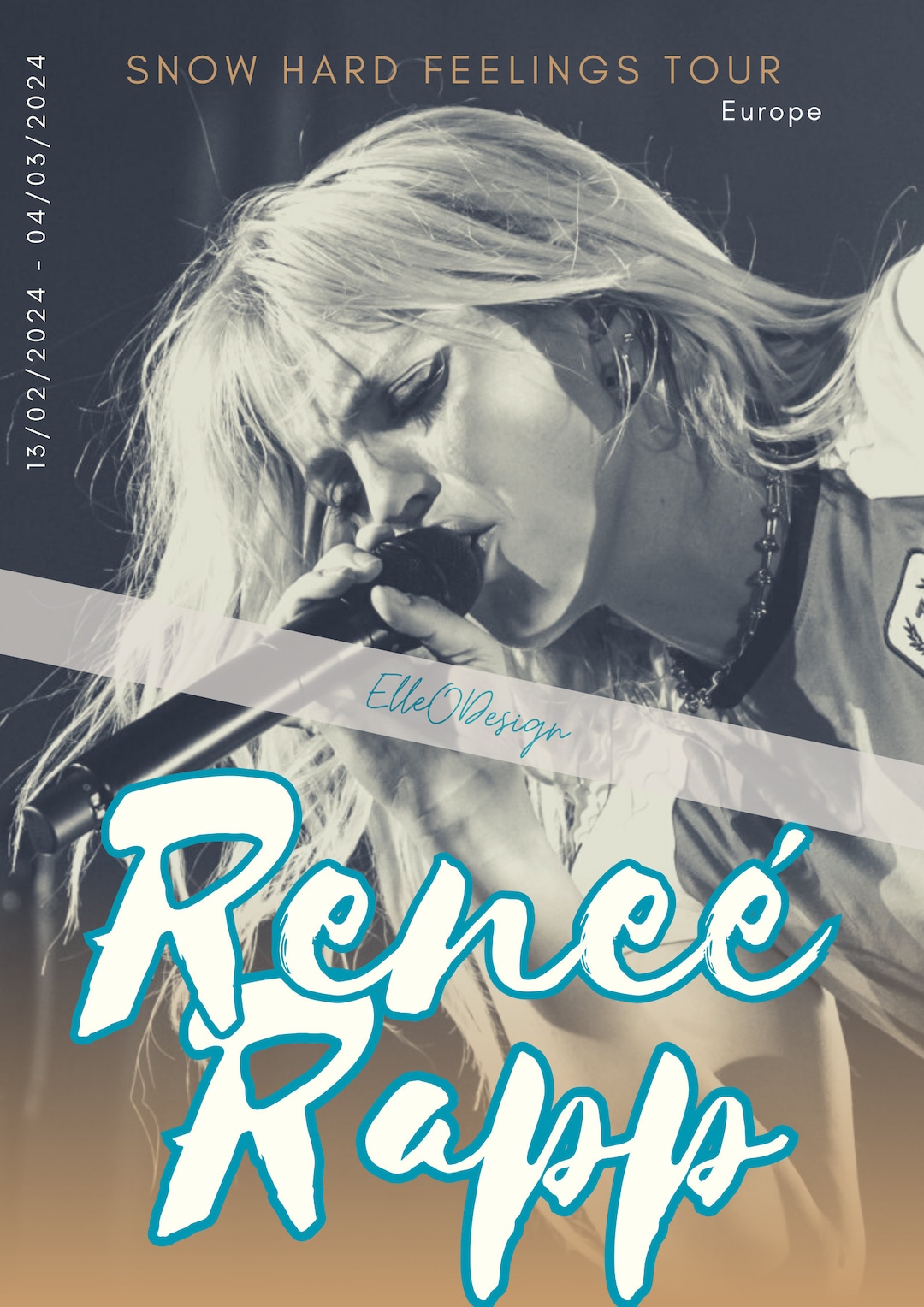 Reneé Rapp Snow Hard Feelings Tour Poster - Etsy