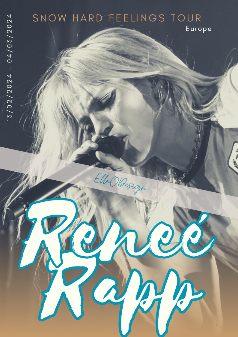 Reneé Rapp Snow Hard Feelings Tour Poster - Etsy