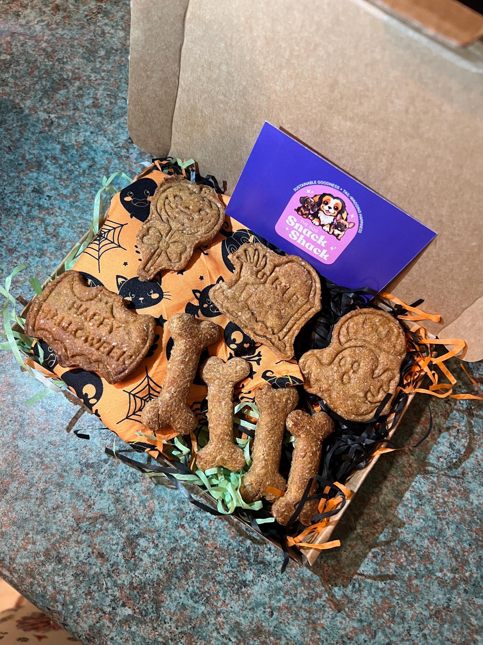 Home-baked Halloween Biscuit Box | Natural Dog Treats | Sustainable and ...