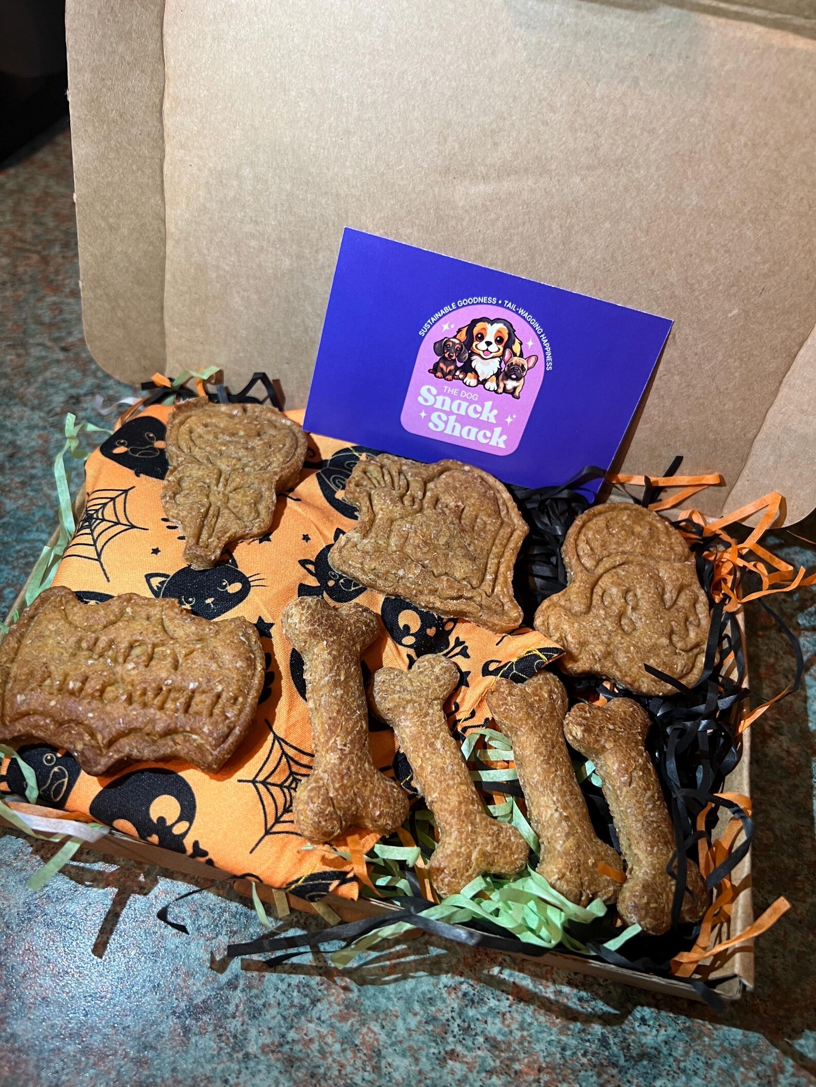 Home-baked Halloween Biscuit Box | Natural Dog Treats | Sustainable and ...