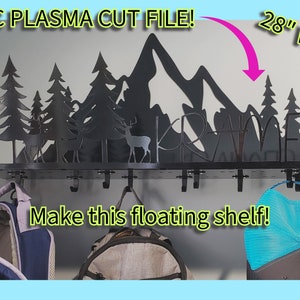 Floating Metal Shelf - CNC Files, Plasma Cut Files, DXF SVG Included ...