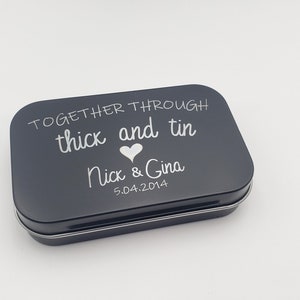 Personalized Gift Metal Tin Box - Metal Engraved Gift for Men and Women ...
