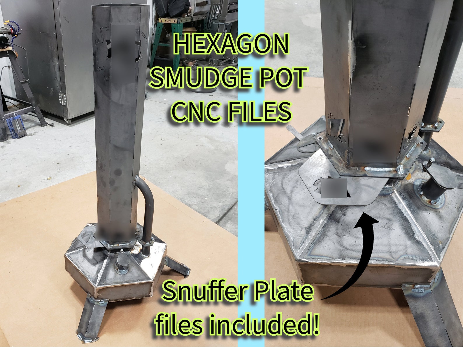Hex Smudge Pot DXF Files - CNC Plasma Cutting, Dxf Plasma Cut, Fire Pit ...