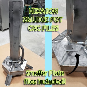 Hex Smudge Pot DXF Files - CNC Plasma Cutting, Dxf Plasma Cut, Fire Pit ...