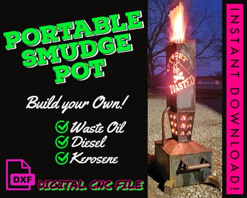 Smudge Pot DXF File Instant Download, Clean CNC Cut Files and Build ...