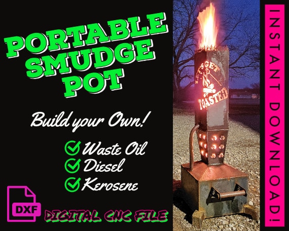 Smudge Pot DXF File Instant Download, Clean CNC Cut Files and Build Plans - Etsy