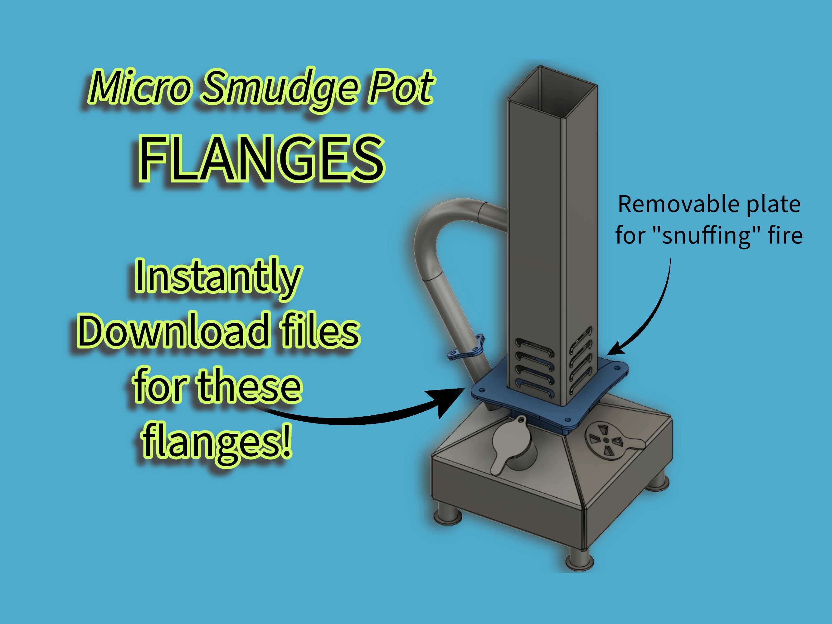 Micro Smudge Pot Flange DXF SVG Files CNC Cut File for Adding Flanges ...