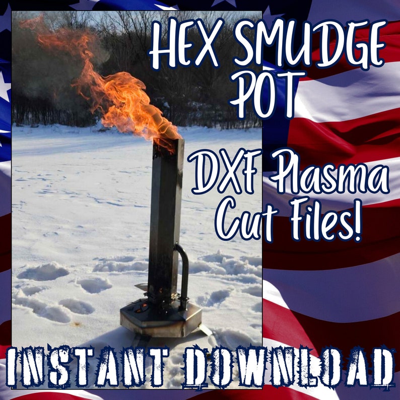 Hex Smudge Pot DXF Files CNC Plasma Cutting, Dxf Plasma Cut, Fire Pit ...