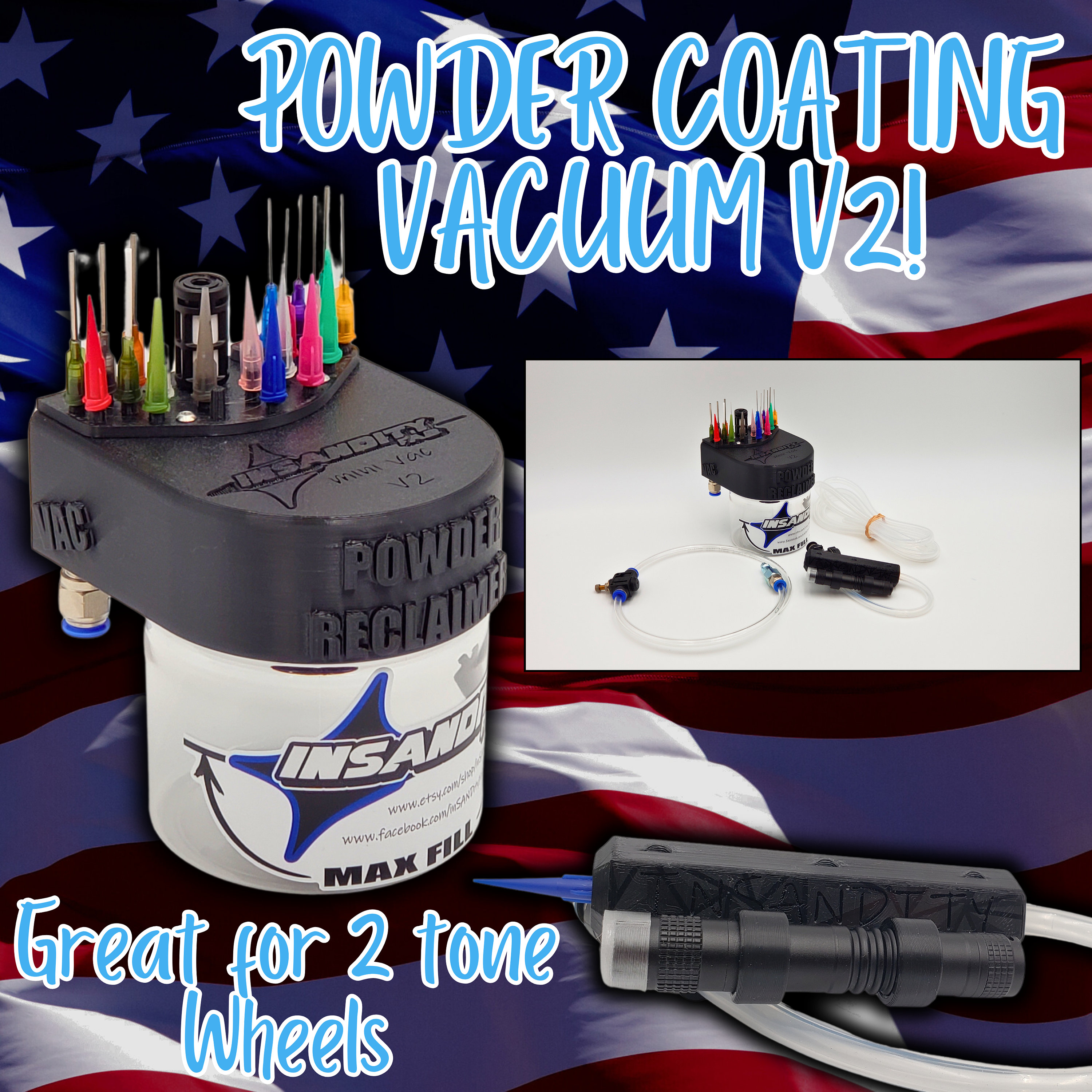 Pneumatic Vacuum for Powder Coating! Maintenance Free Micro Vac Tool ...
