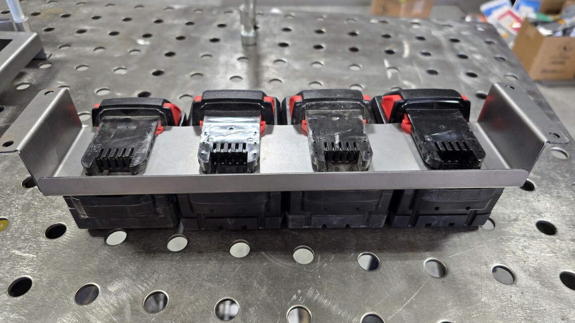 4 Place Battery Holder With Locking Tabs for Wall or Under Cabinet ...