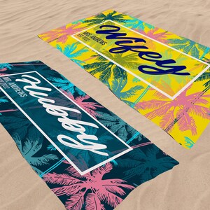 Wifey Hubby Personalized Beach Towel Custom Swimming Pool - Etsy