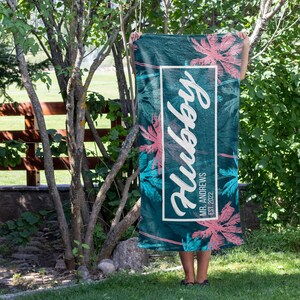 Wifey Hubby Personalized Beach Towel Custom Swimming Pool - Etsy