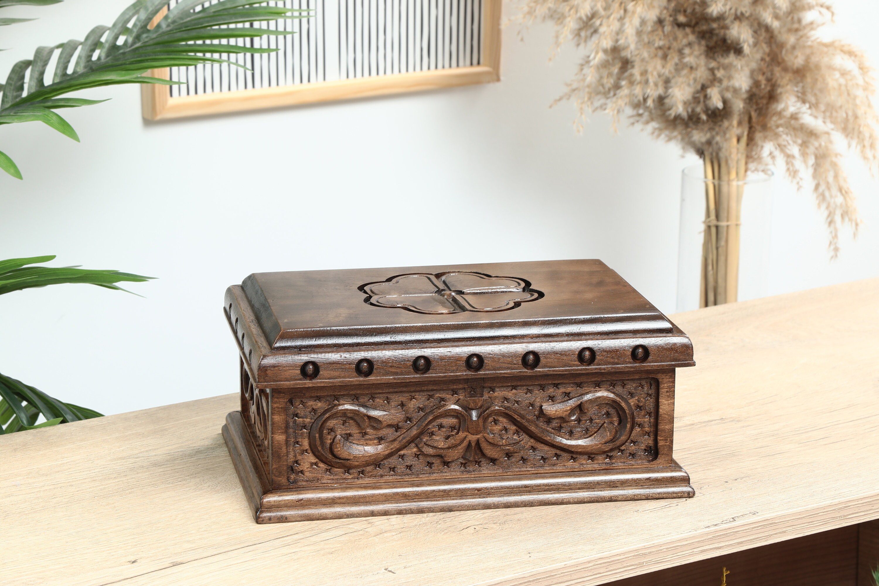 Treasure Chest With Lock Locked Wooden Jewelry Box With Key - Etsy