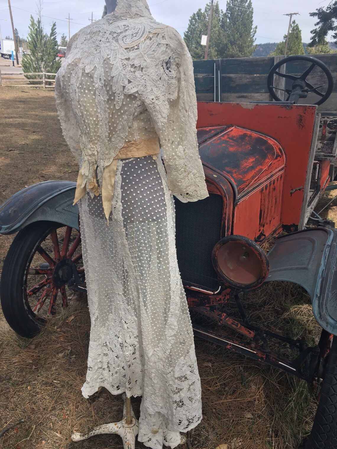 Stunning 1900s Victorian Edwardian Batten Berg Lace Bodice and Skirt ...