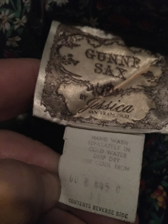 Rare designer gunne sax maxi dress gown floral calico… - Gem